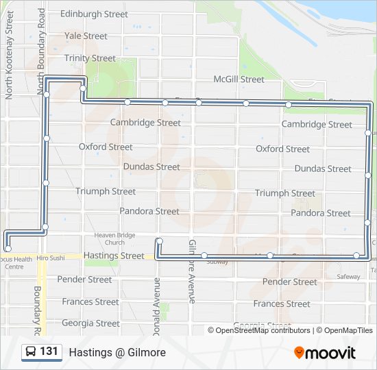 131 Route: Schedules, Stops & Maps - Hastings @ Gilmore (Updated)