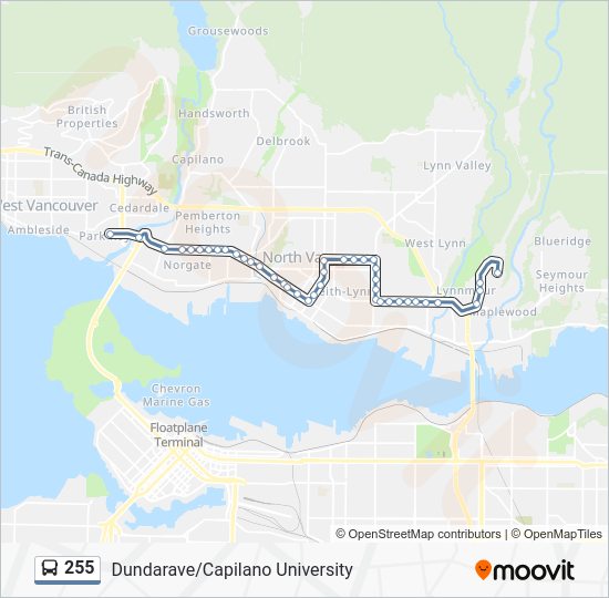 255 Route: Schedules, Stops & Maps - Park Royal Only (Updated)