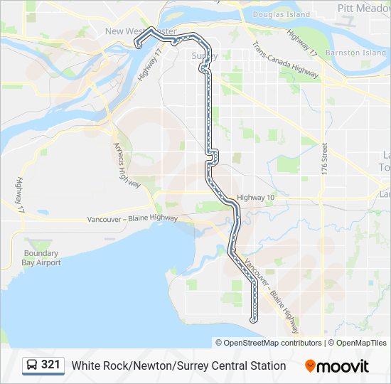 321 Route: Schedules, Stops & Maps - King George Blvd/To White Rock ...