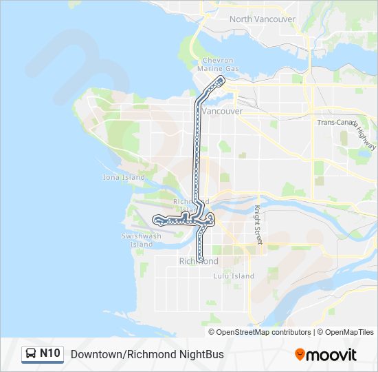 N10 Route: Schedules, Stops & Maps - Brighouse Station via YVR (Updated)
