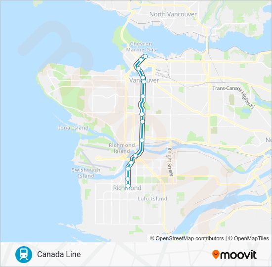CANADA LINE Route: Schedules, Stops & Maps - To Richmond-Brighouse ...