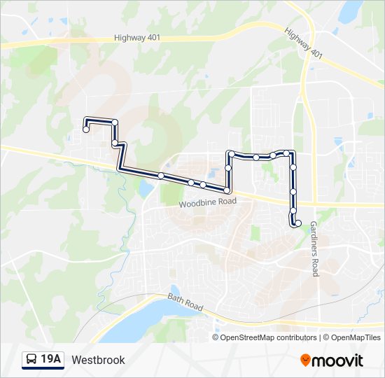19A Route: Schedules, Stops & Maps - Westbrook (Updated)