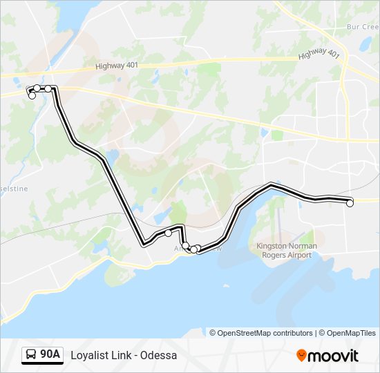90A Route: Schedules, Stops & Maps - Loyalist Link - Odessa (Updated)