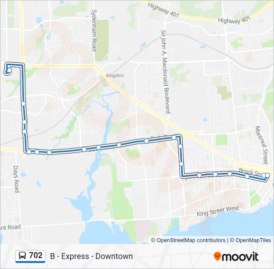 702 Route: Schedules, Stops & Maps - B - Express - Downtown (Updated)