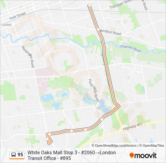 95 Route: Schedules, Stops & Maps - White Oaks Mall Stop 3 - #2060‎→ ...
