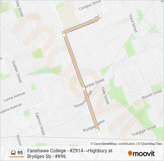 95 Route: Schedules, Stops & Maps - Fanshawe College - #2914‎→Highbury ...