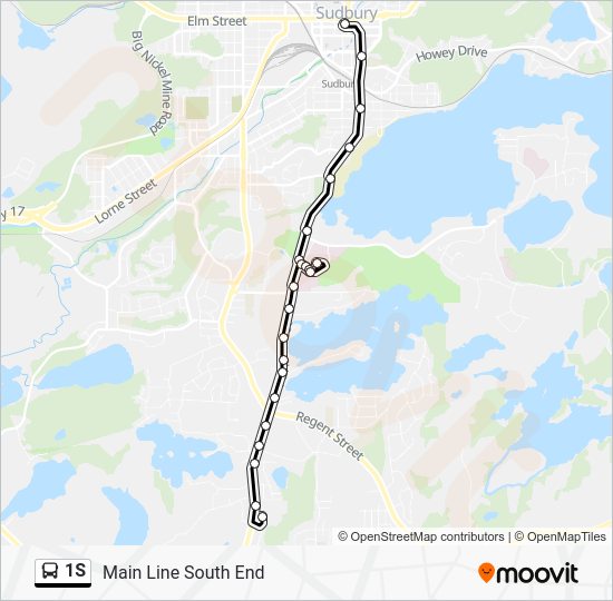 1S Route: Schedules, Stops & Maps - Main Line To Downtown (Updated)