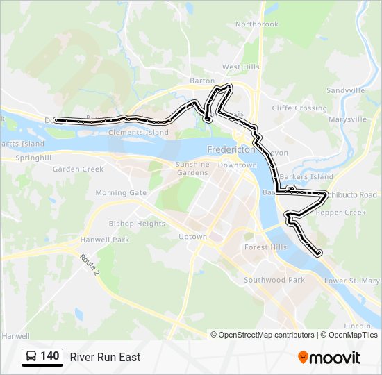 140 Route: Schedules, Stops & Maps - River Run East (Updated)