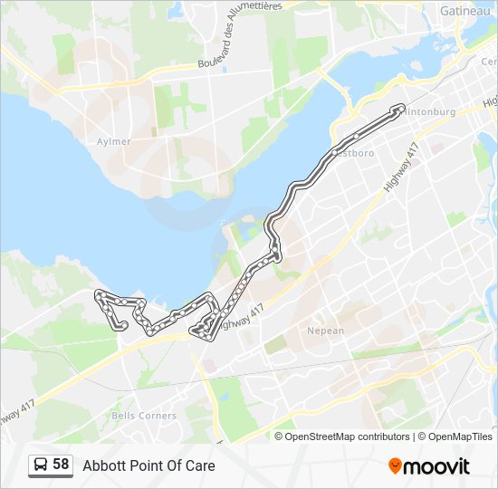 58 Route: Schedules, Stops & Maps - Abbott Point Of Care (Updated)