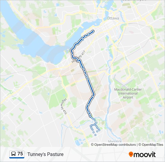 75 Route: Schedules, Stops & Maps - Tunney's Pasture (Updated)