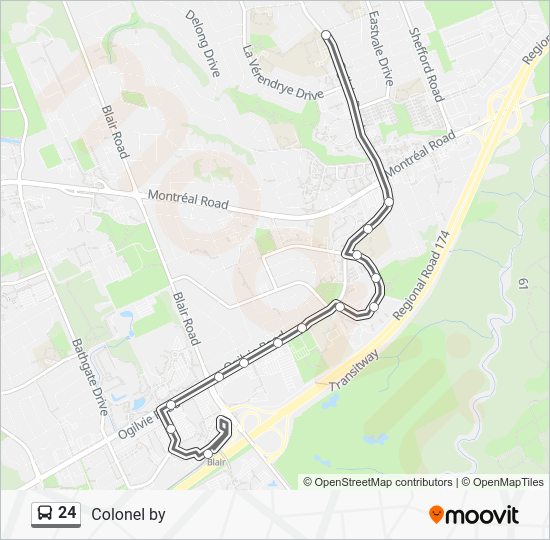 24 Route: Schedules, Stops & Maps - Colonel by (Updated)