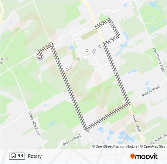 93 Route: Schedules, Stops & Maps - Rotary (Updated)