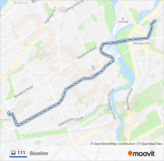 111 Route: Schedules, Stops & Maps - Baseline (Updated)