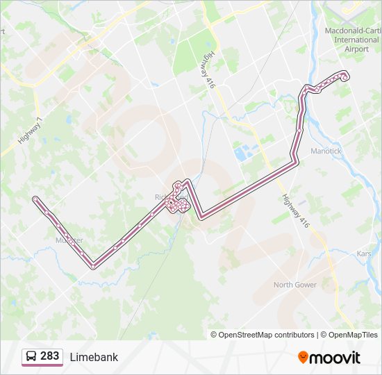 283 Route: Schedules, Stops & Maps - Limebank (Updated)