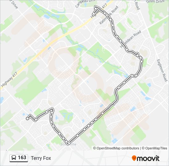 163 Itinéraire: Horaires, Arrêts & Plan - Terry Fox (mis à jour)