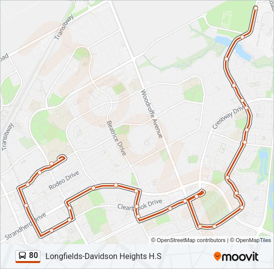 80 Route: Schedules, Stops & Maps - Longfields-Davidson Heights H.S ...