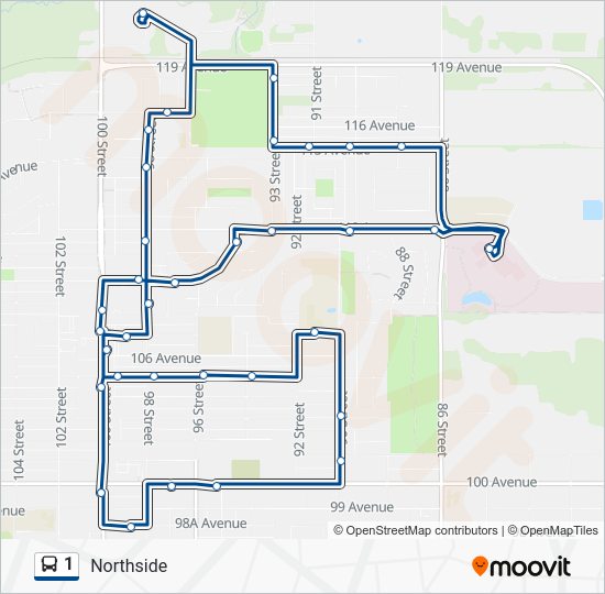 1 Route: Schedules, Stops & Maps - Northside (Updated)