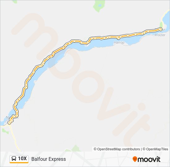 10X Route: Schedules, Stops & Maps - Balfour Express (Updated)