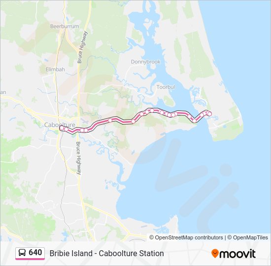 640 Route: Schedules, Stops & Maps - Bribie Island Park 'N' Ride (Updated)