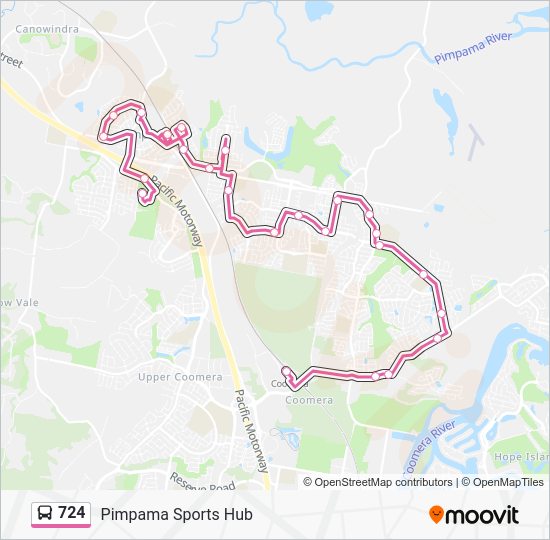 724 Route: Schedules, Stops & Maps - Pimpama Sports Hub (Updated)