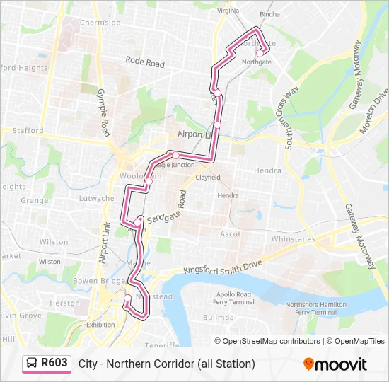 R603 Route: Schedules, Stops & Maps - Bowen Hills Station (Updated)