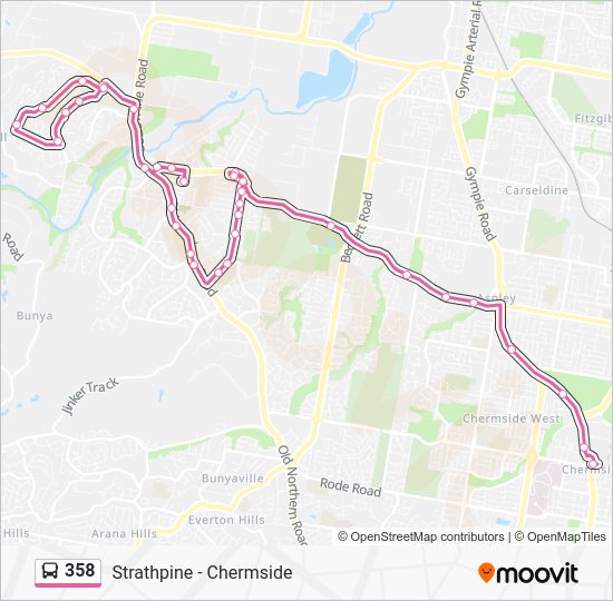 358 Route: Schedules, Stops & Maps - Eatons Hills, Saraband Dr (Updated)