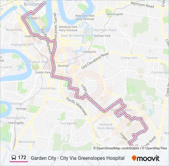 172 Route: Schedules, Stops & Maps - City, Eagle St at Riverside (Updated)