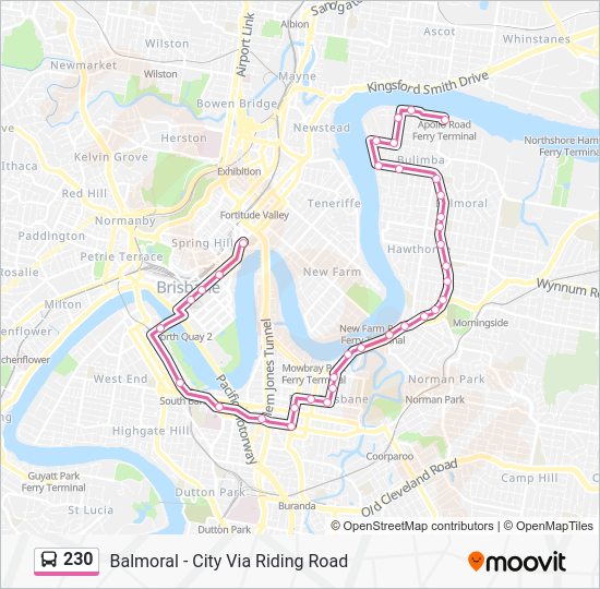 230 Route: Schedules, Stops & Maps - Bulimba, Apollo Rd (Updated)