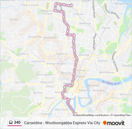 340 Route: Schedules, Stops & Maps - Carseldine Station (Updated)