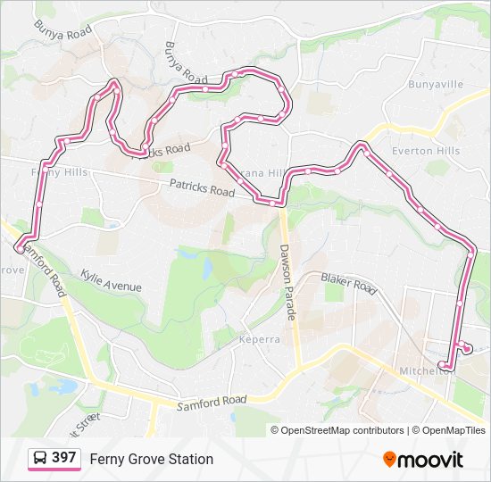 397 Route: Schedules, Stops & Maps - Ferny Grove Station (Updated)