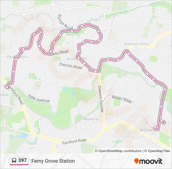397 Route: Schedules, Stops & Maps - Ferny Grove Station (Updated)