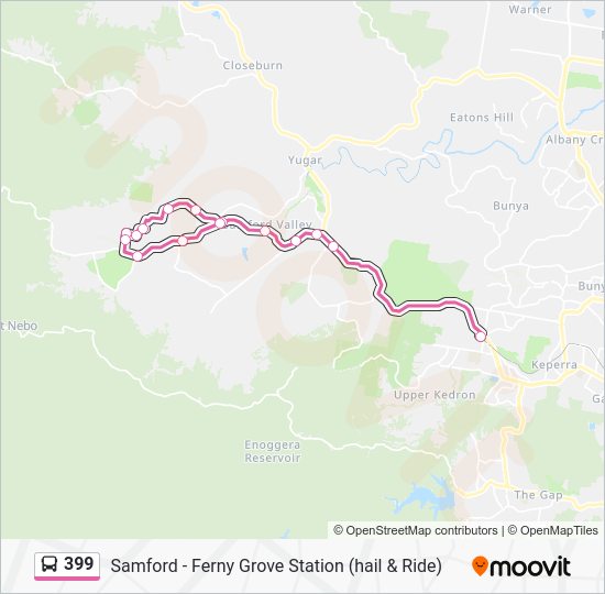 399 Route: Schedules, Stops & Maps - Ferny Grove Station (Updated)
