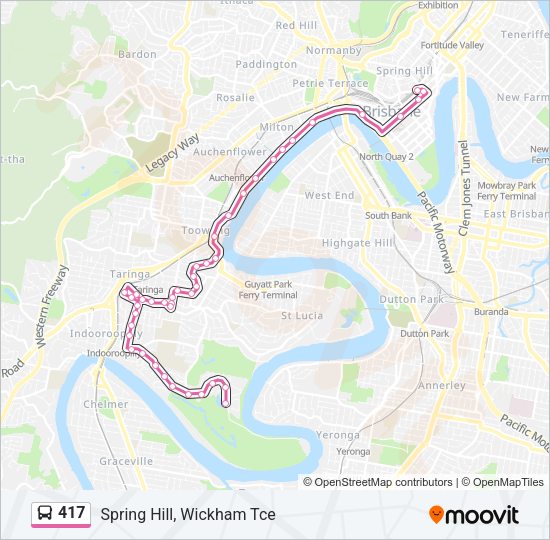 417 Route: Schedules, Stops & Maps - Spring Hill, Wickham Tce (Updated)