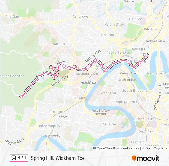 471 Route: Schedules, Stops & Maps - Spring Hill, Wickham Tce (Updated)
