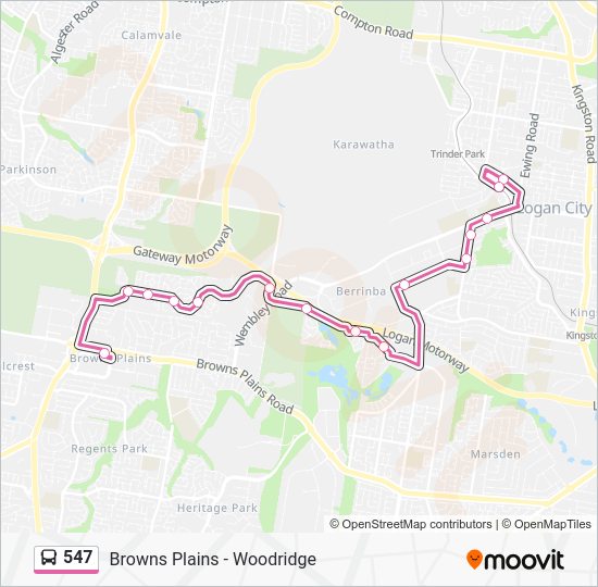 547 Route: Schedules, Stops & Maps - Browns Plains (Updated)