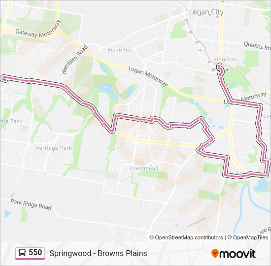 550 Route: Schedules, Stops & Maps - Browns Plains (Updated)