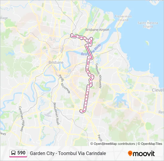 590 Route: Schedules, Stops & Maps - Toombul Interchange (Updated)