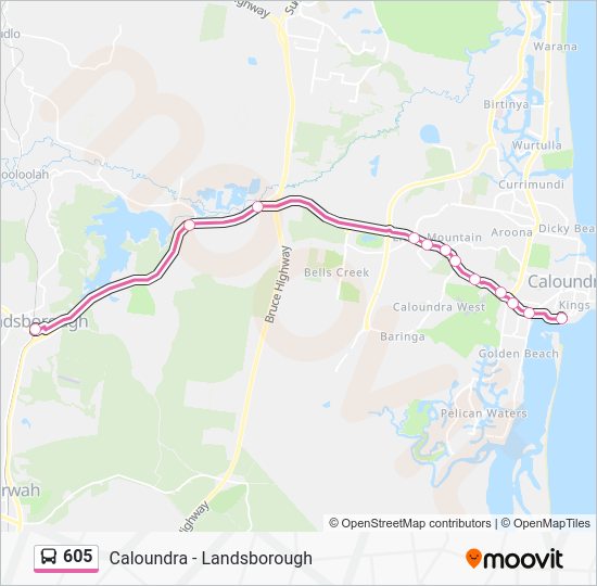 605 Route: Schedules, Stops & Maps - Caloundra Station (Updated)
