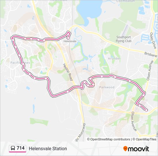 714 Route: Schedules, Stops & Maps - Helensvale Station (Updated)