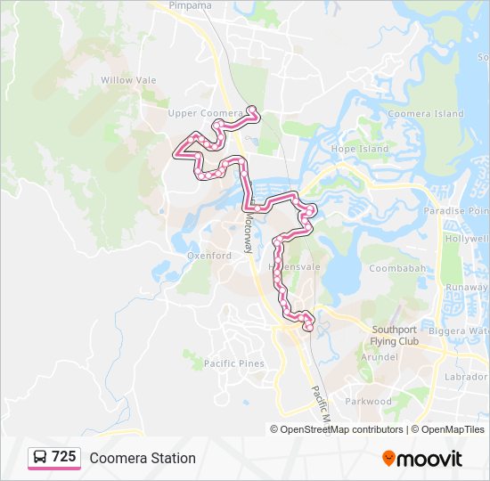 725 Route: Schedules, Stops & Maps - Coomera Station (Updated)