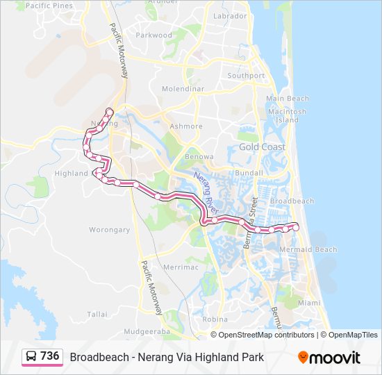 736 Route: Schedules, Stops & Maps - Nerang (Updated)
