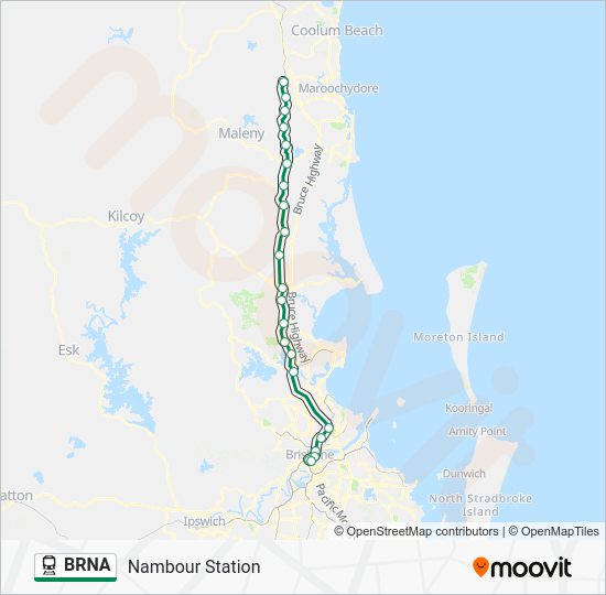 BRNA Route: Schedules, Stops & Maps - Nambour Station (Updated)