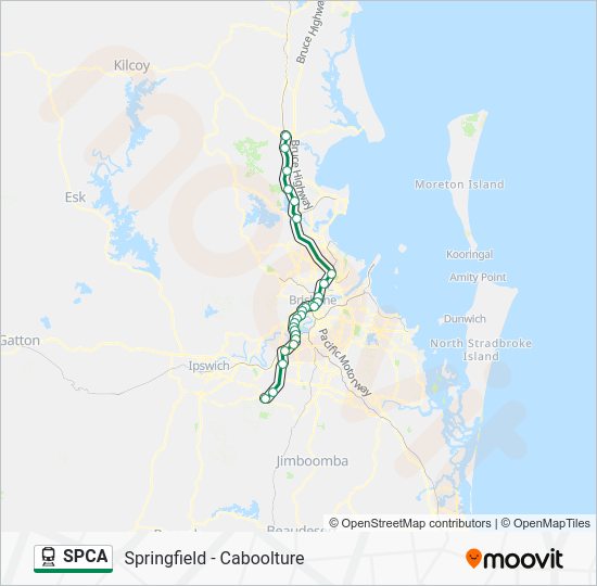 Línea spca: horarios, paradas y mapas - Caboolture Station (Actualizado)