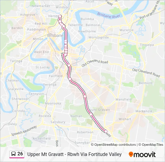 26 Route: Schedules, Stops & Maps - RBWH Station (Updated)