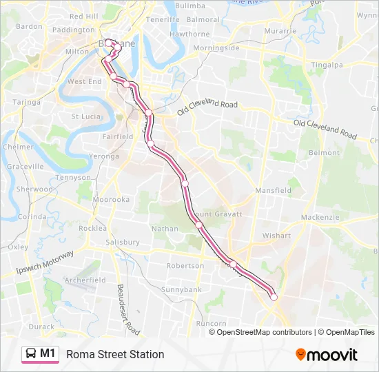 M1 Route: Schedules, Stops & Maps - Roma Street Station (Updated)