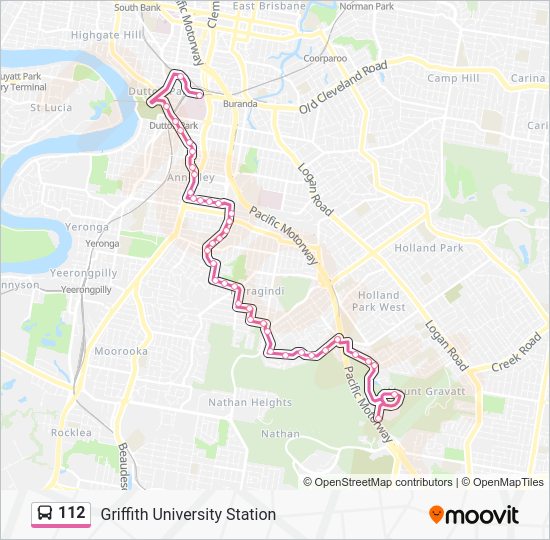 112 Route: Schedules, Stops & Maps - Griffith University Station (Updated)