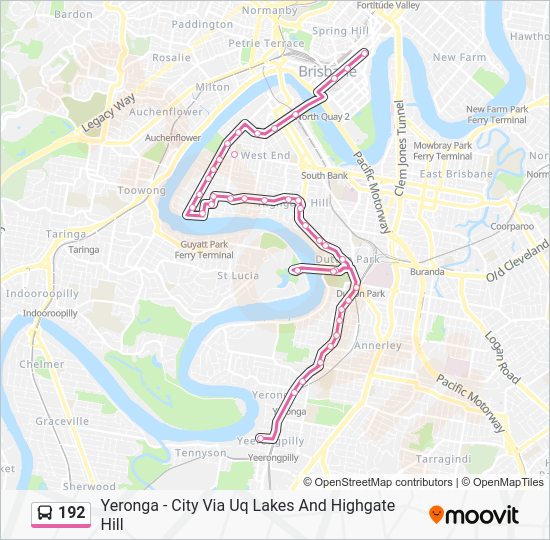 192 Route: Schedules, Stops & Maps - King Arthur Tce - Tennyson (Updated)