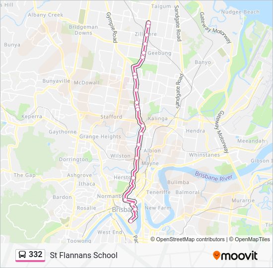 332 Route: Schedules, Stops & Maps - St Flannans School (Updated)