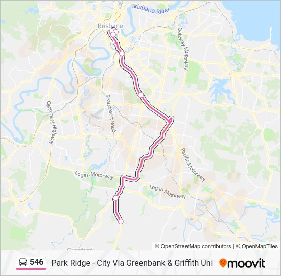 Línea 546: horarios, paradas y mapas - Brisbane City (Actualizado)