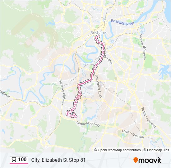 100 Route: Schedules, Stops & Maps - City, Elizabeth St Stop 81 (Updated)